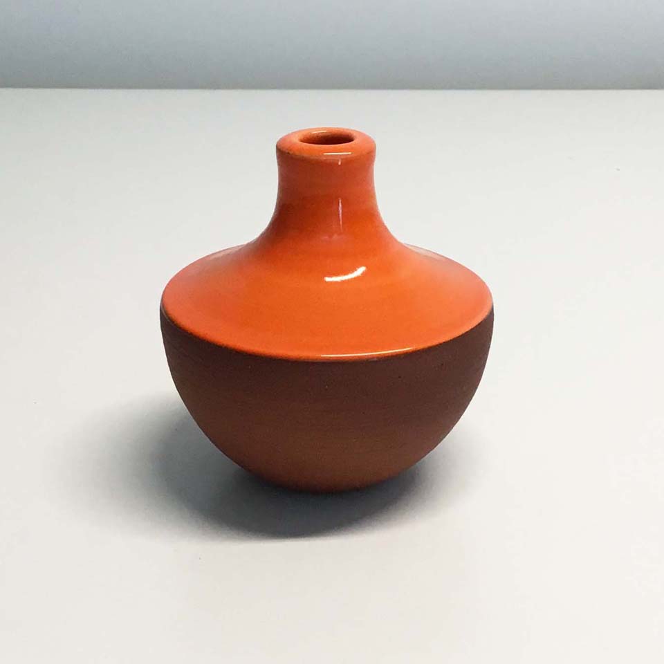 Emigre: Red-Orange Ceramic Vase No. 697